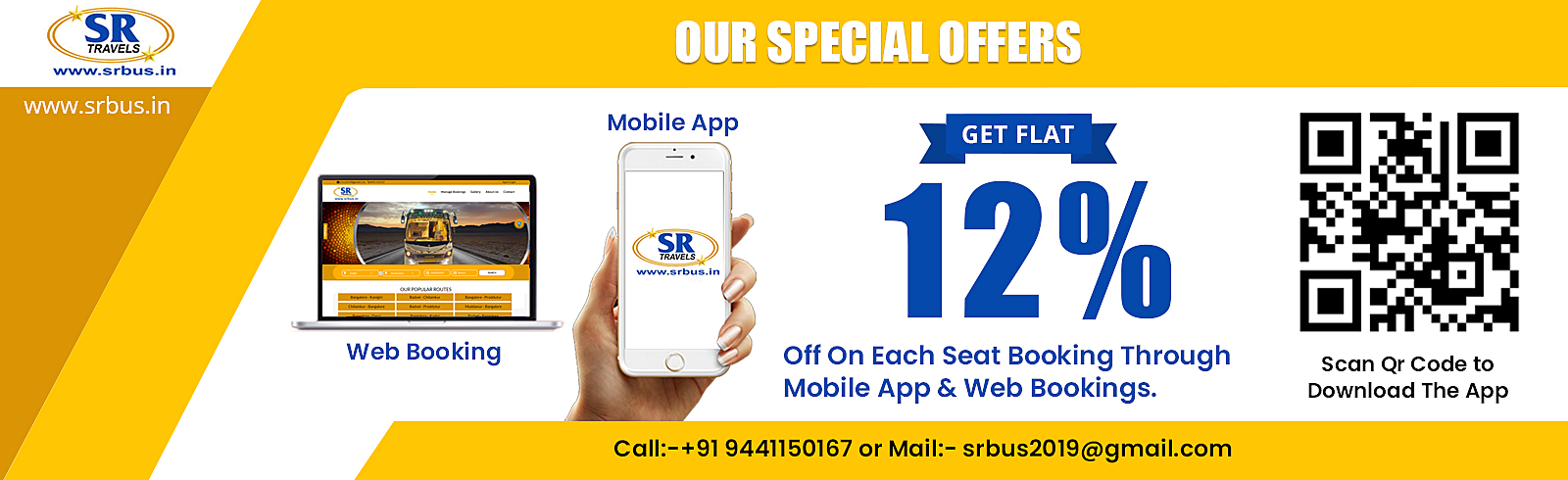 SR Travels| Bus Booking | Reasonable Bus Tickets